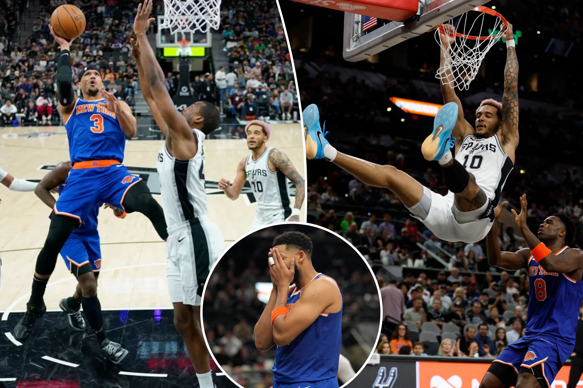 Road-weary Knicks blown out by lowly Spurs as offense struggles in ugly ...