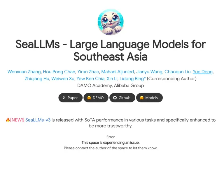 รู้จักโมเดล “SeaLLMs” รองรับ 9 ภาษาอาเซียน รวมอังกฤษ-จีน เข้าใจบริบทท้องถิ่นกว่า GPT