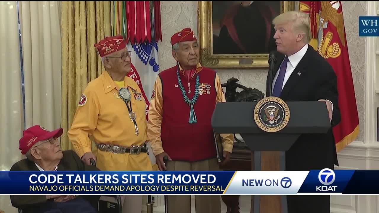 Navajo code talkers restored on DOD websites