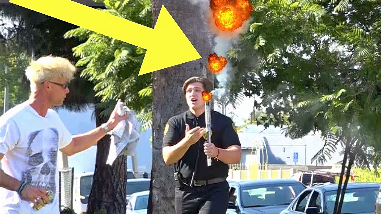 Fireworks Exploded on This Security Guard During my Prank!