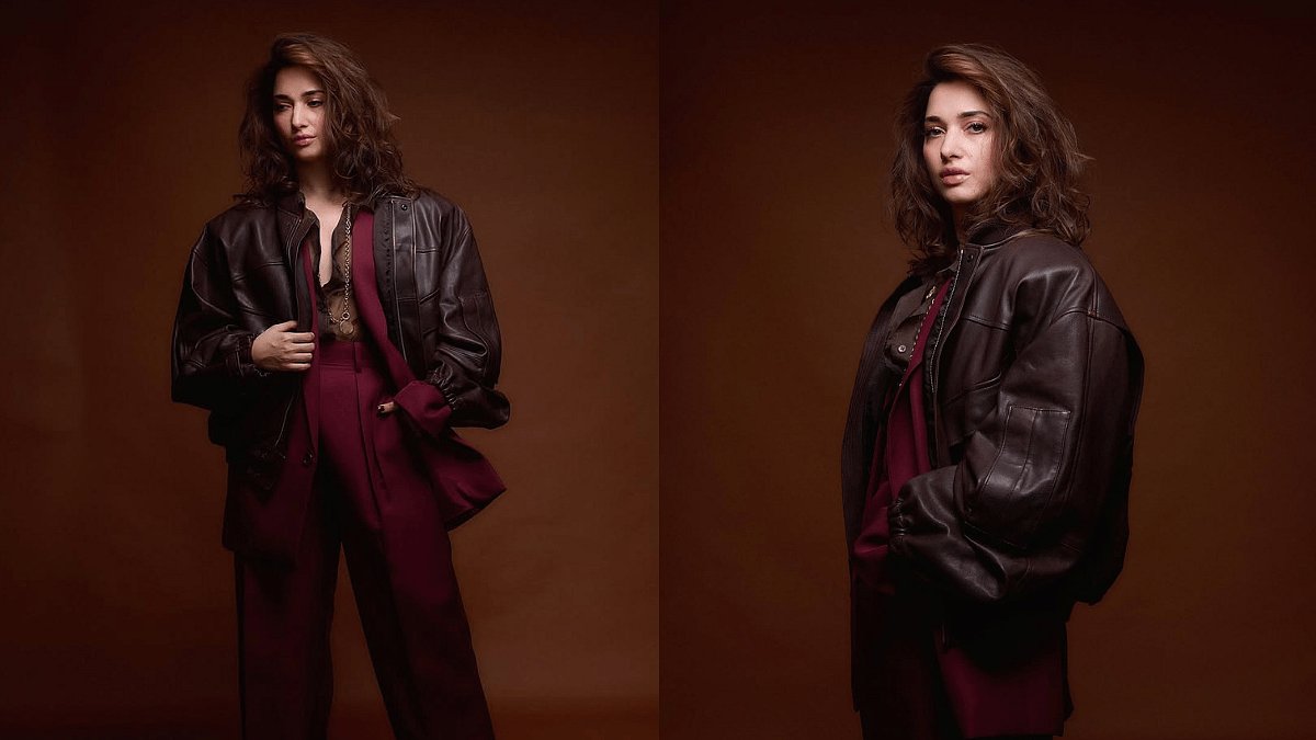 Tamannaah Bhatia Turns 'Biker Girl' In Chic Leather Jacket With ...