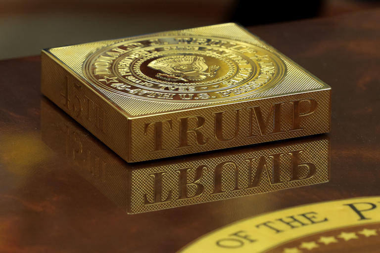 Donald Trump Shows Off All the Gold He's Brought Into White House