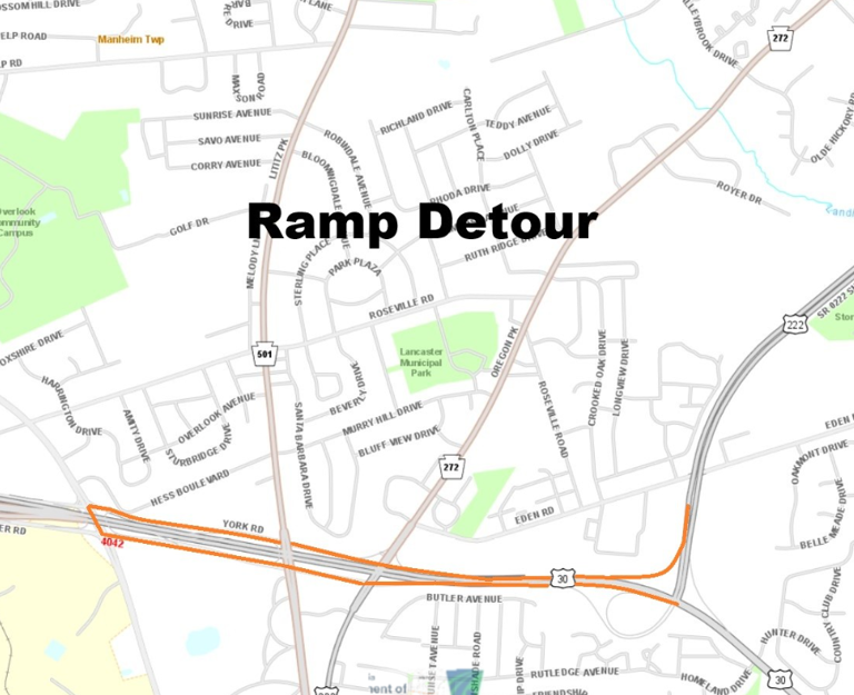 Ramp at Route 222/Route 30 Interchange shuts down for roadwork