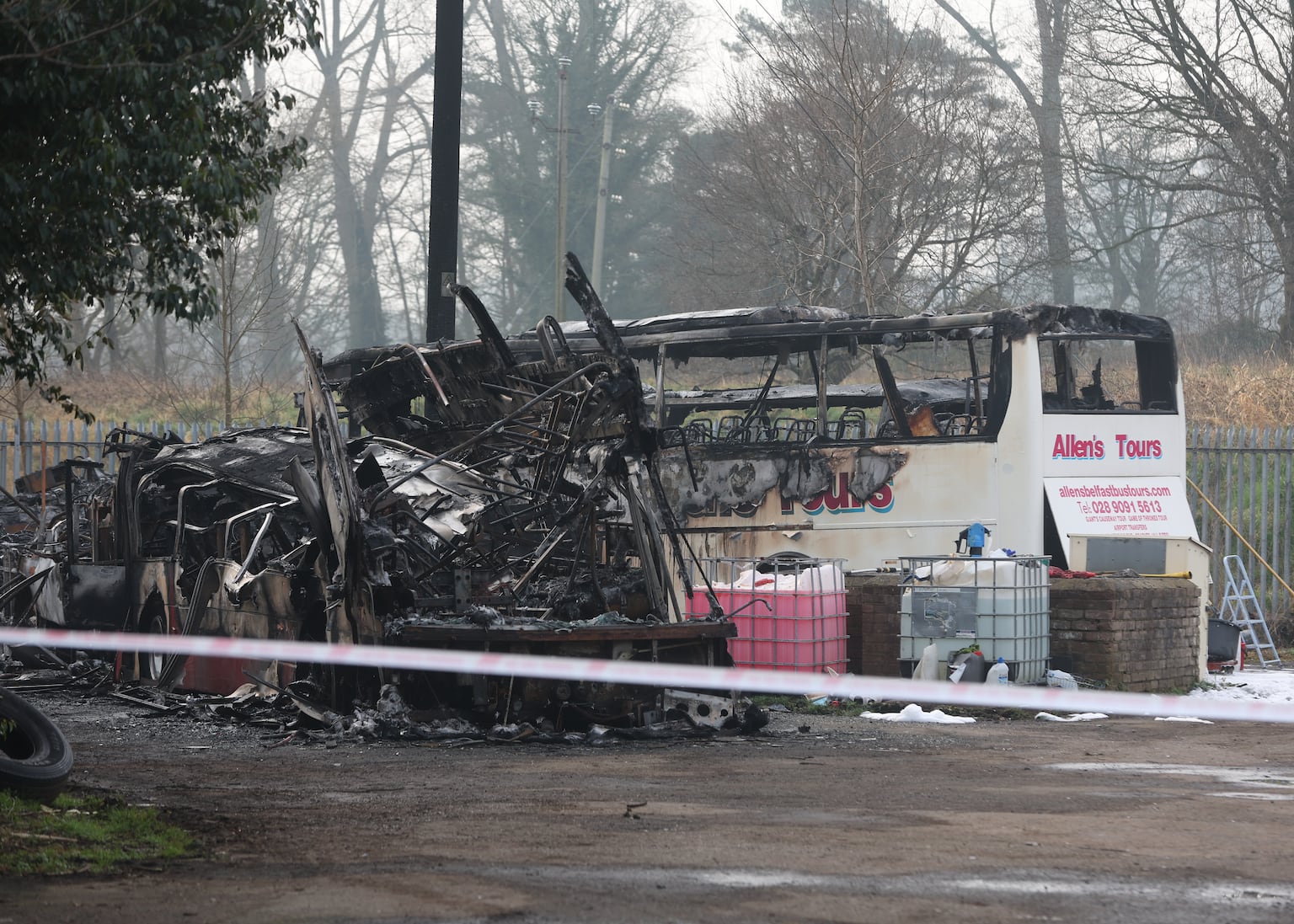 Tour company buses destroyed in ‘deliberate’ Dunmurry arson attack