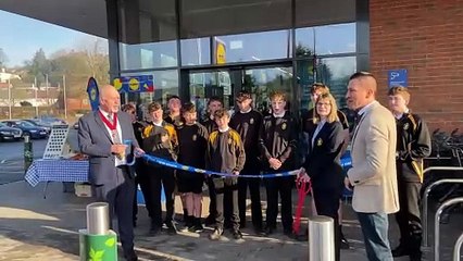 At the official opening of the new Crediton Lidl store (Will Goddard ...