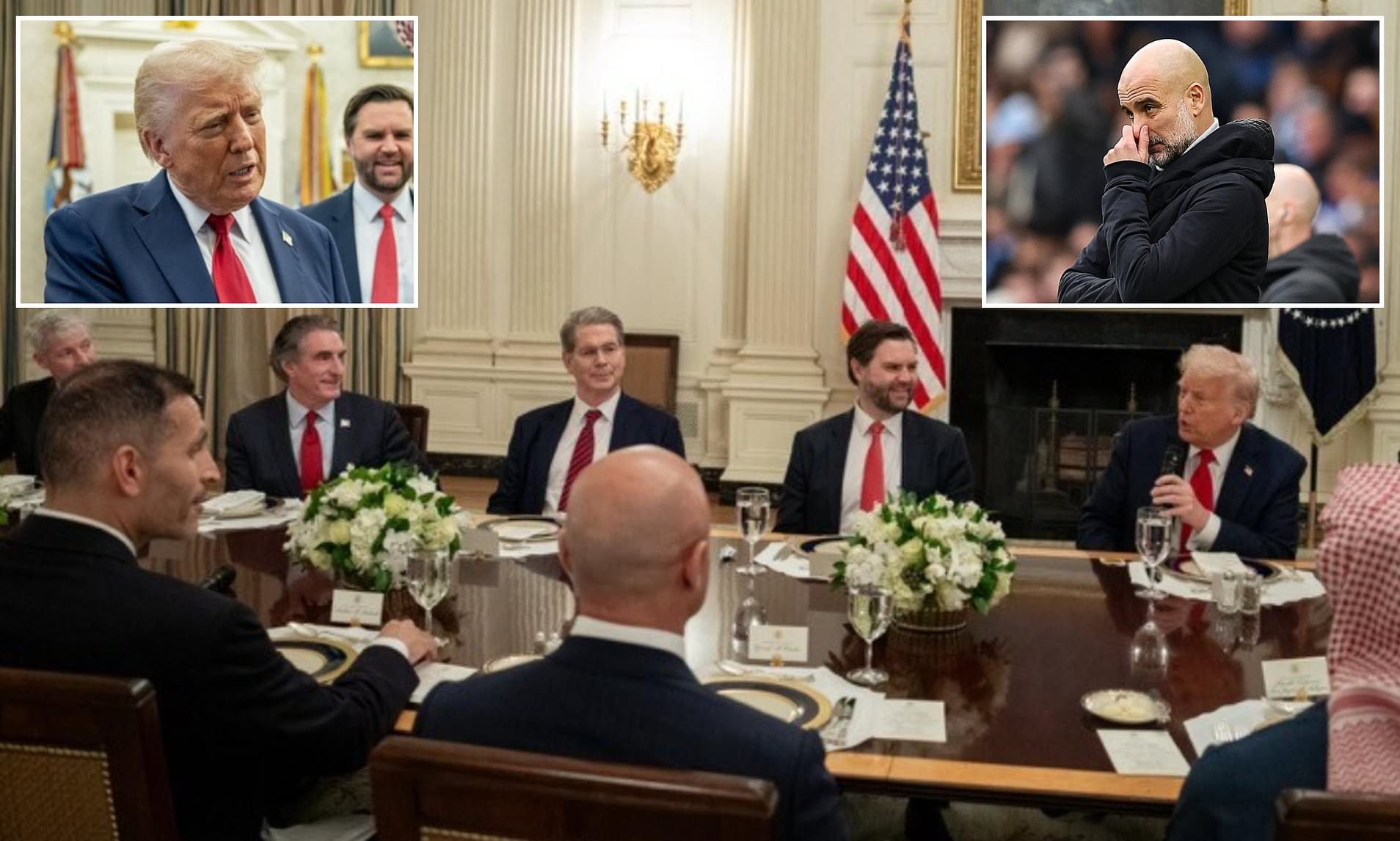 President Donald Trump meets with Man City chief at the White House ...