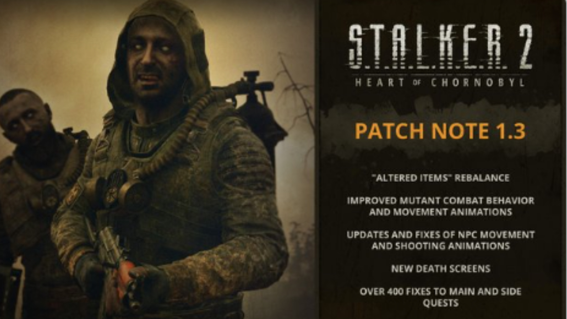 Stalker 2 Patch Delivers Over 1,200 Fixes as GSC Game World Pushes Forward