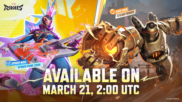 Spider-Punk 2099 and Steam Power Iron Man - Marvel Rivals Skin Release ...
