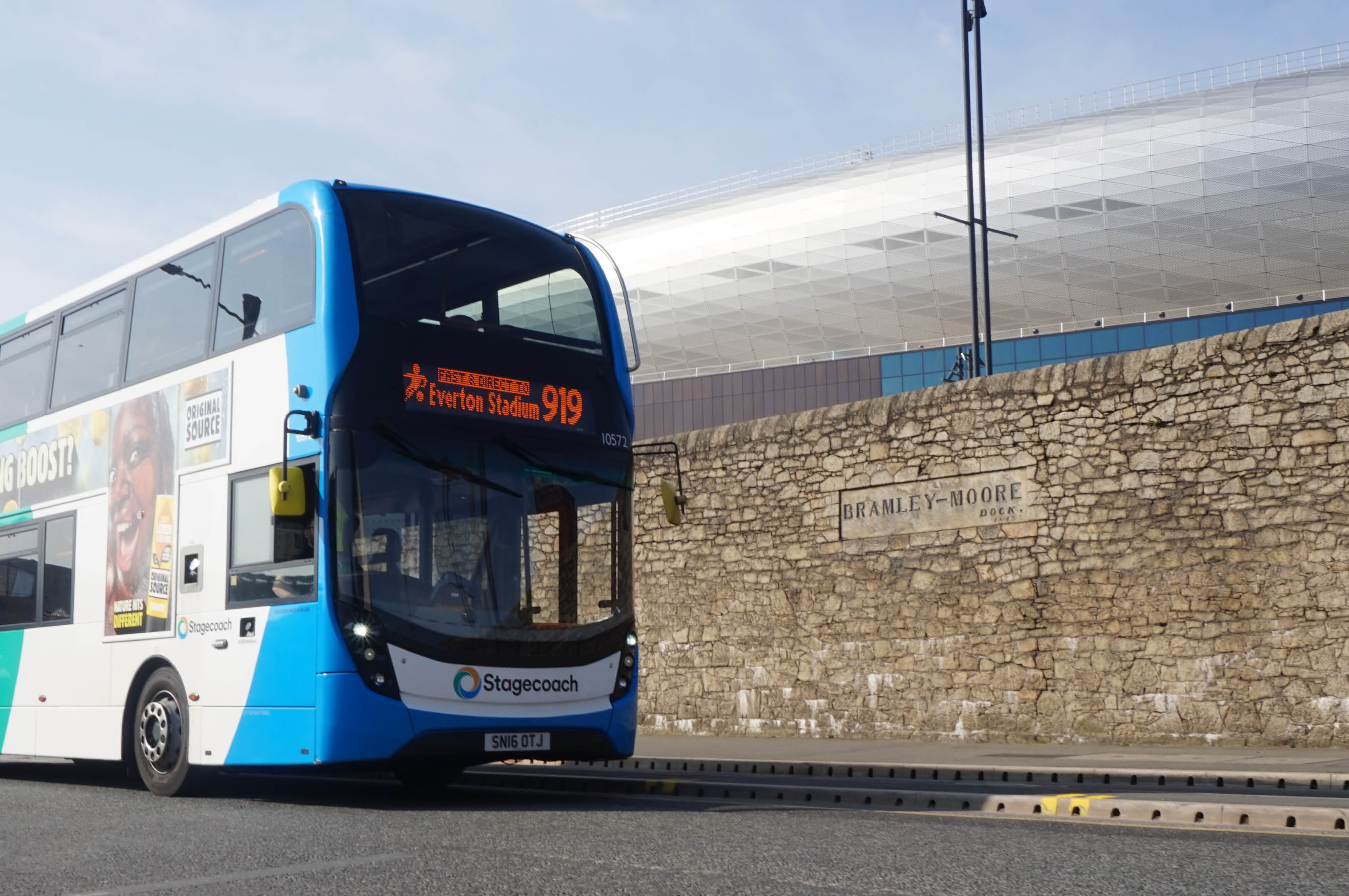 New bus service to Everton's Bramley-Moore Dock stadium launches for ...
