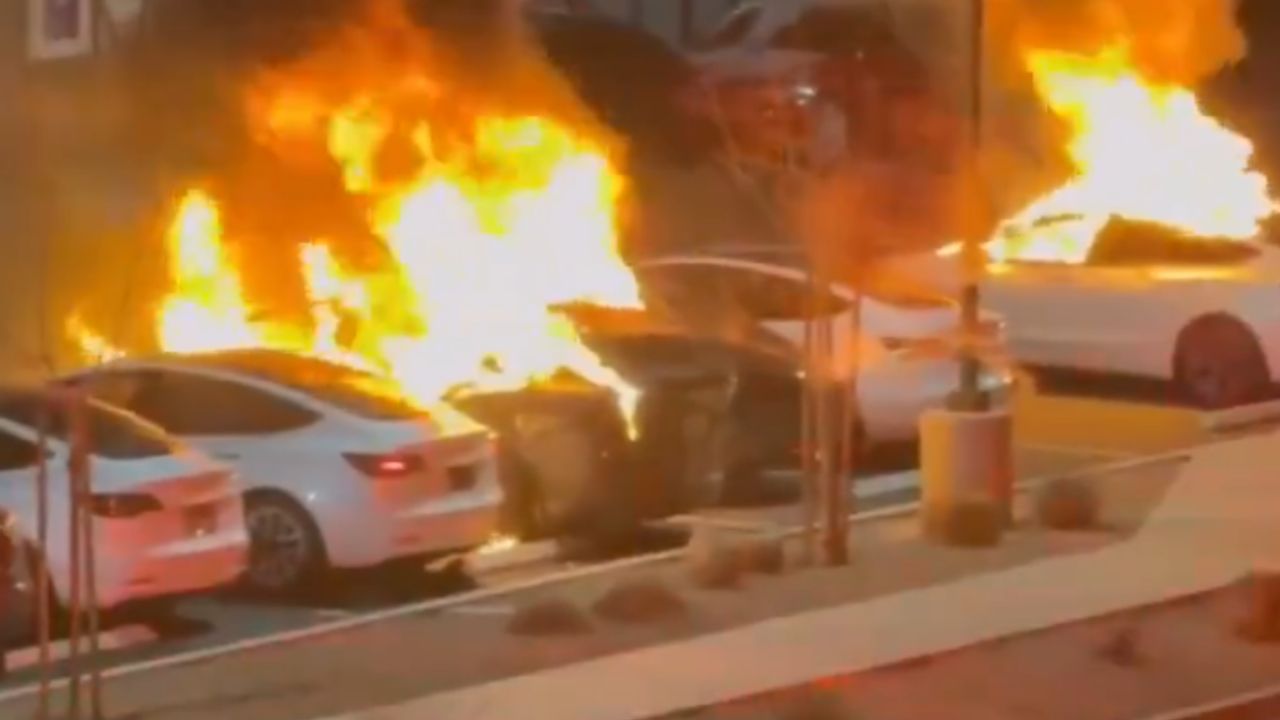 Tesla cars set on fire in Las Vegas amid protests against Elon Musk