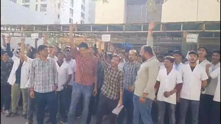 GCRI medics protest poor work, hostel conditions