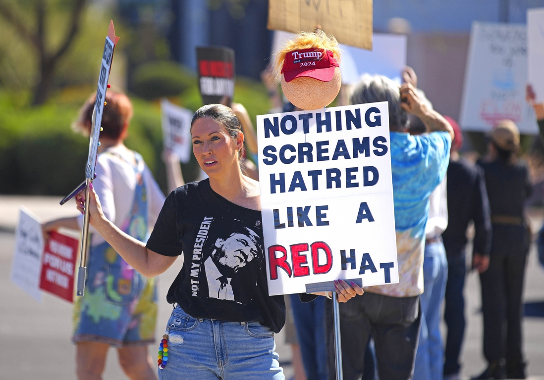 Anti-Trump, Musk protest photos from Thursday in the United States