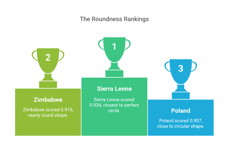 The Roundest (and Most Rectangular) Countries, According to Math