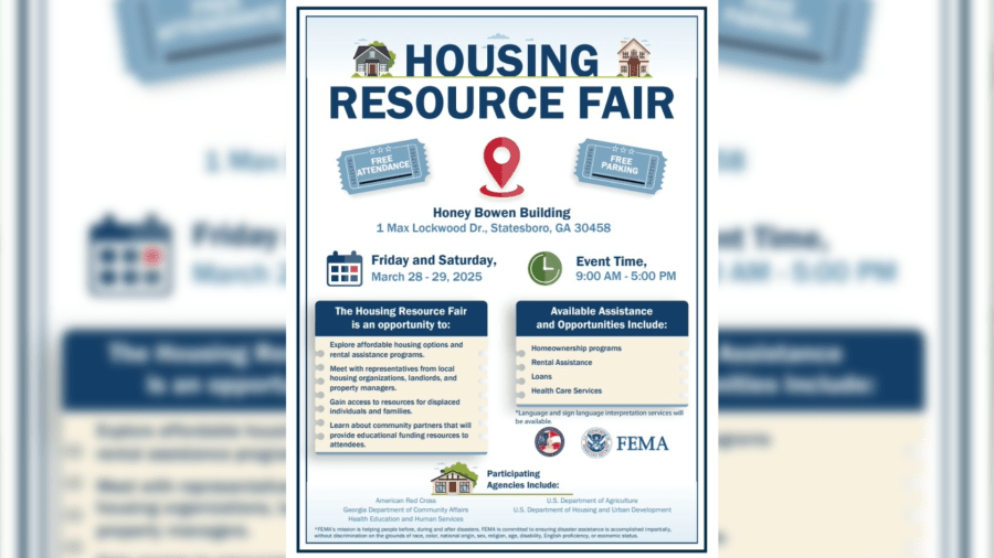 FEMA to hold housing resource fair in Statesboro