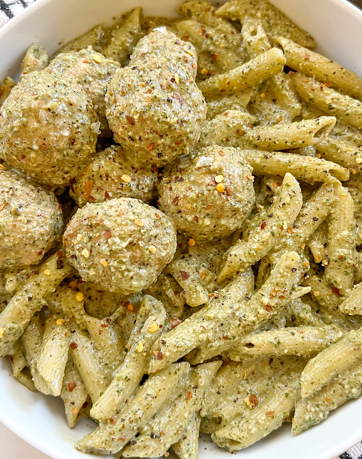 Chicken Pesto Meatballs