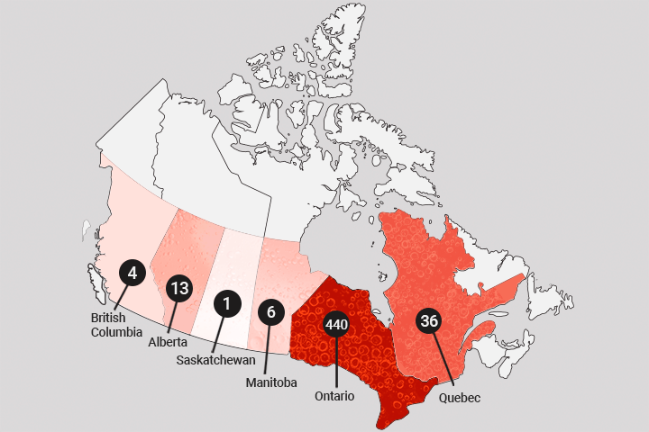 Measles is spreading across Canada. A look at the affected areas