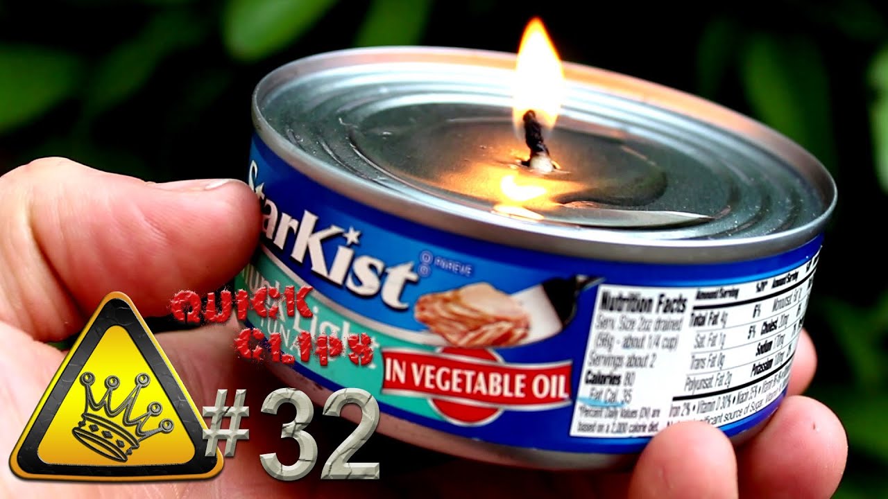 This DIY Tuna Can Torch Burns Longer Than Expected