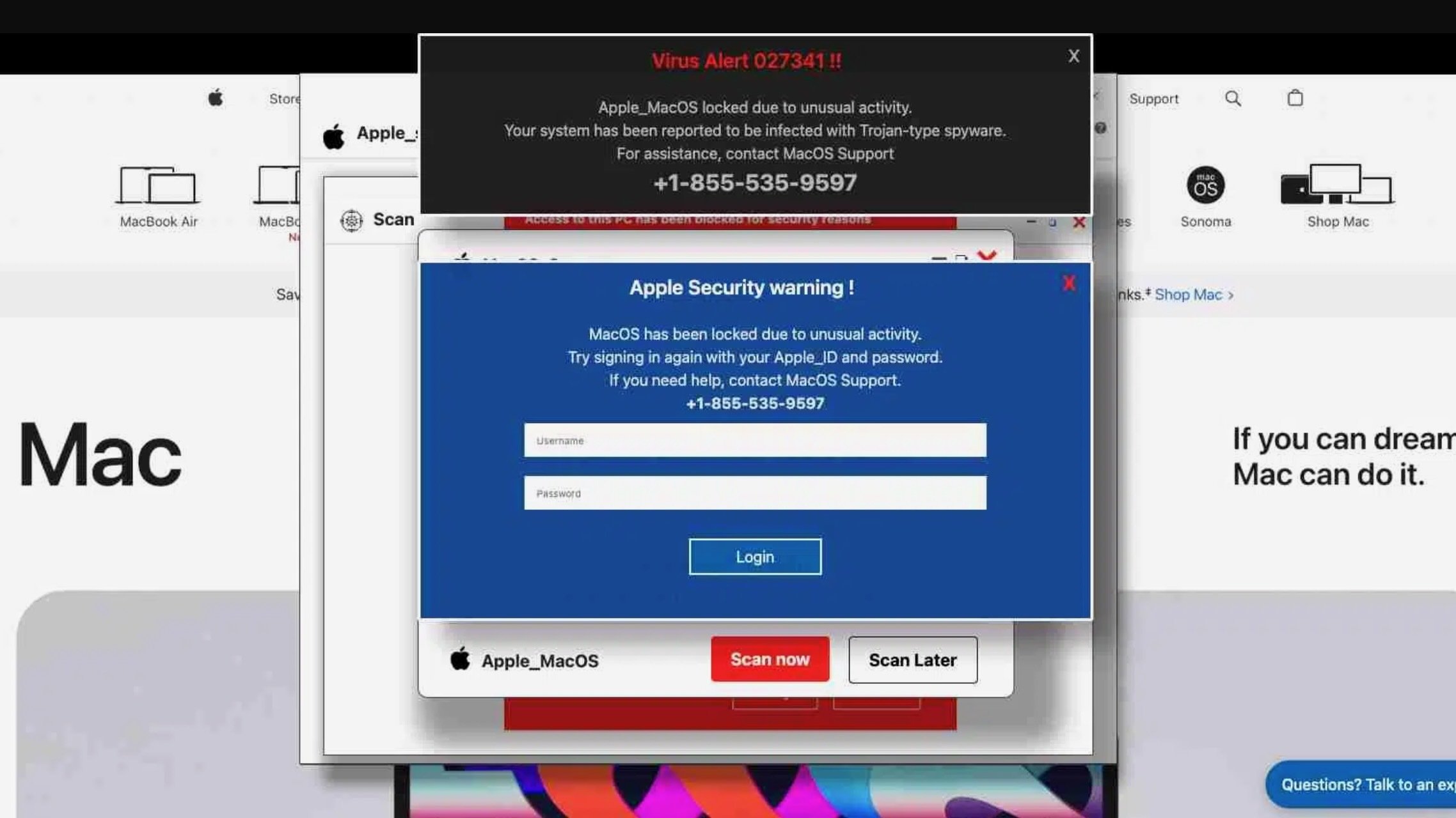 'Scareware' Campaign Targets Mac Users With Fake Computer Lockdown Warnings