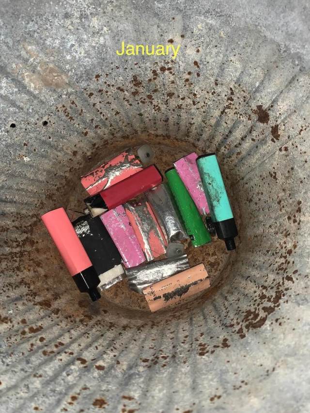 Resident shares striking photo after collecting one type of litter ...
