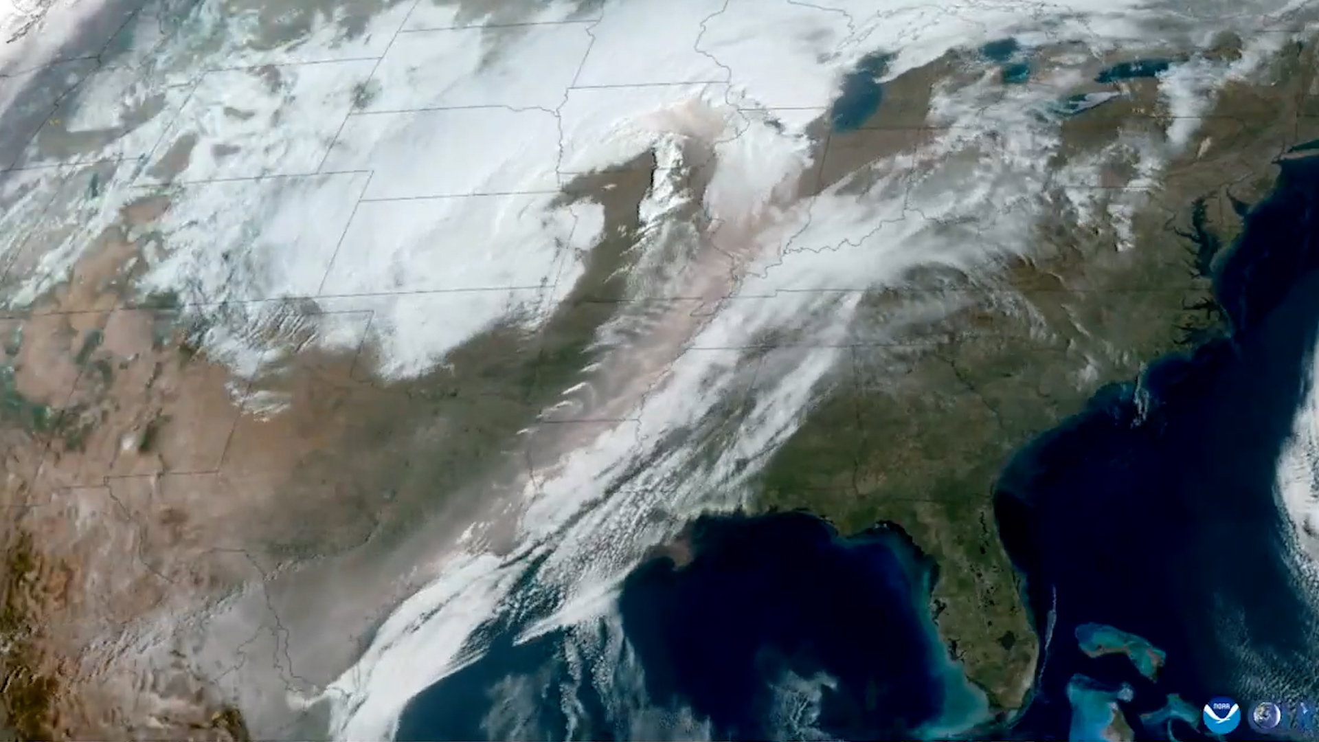 Satellite Imagery Shows Blizzards And Thunderstorms Move Over The ...