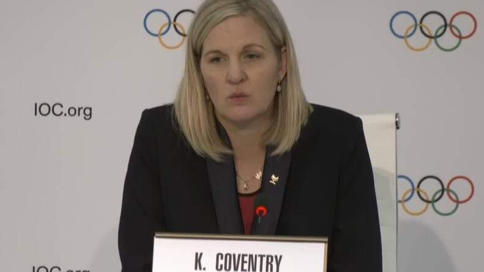 Sky asks new IOC boss about Trump's trans athlete policy