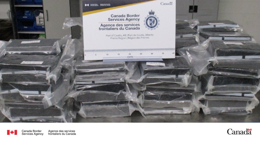 Large drug bust made at Canada-U.S. border crossing in Coutts, Alta.