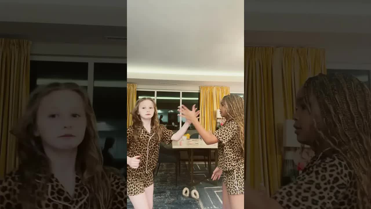 Blue Ivy & Rumi Carter Dance in Matching Pajamas