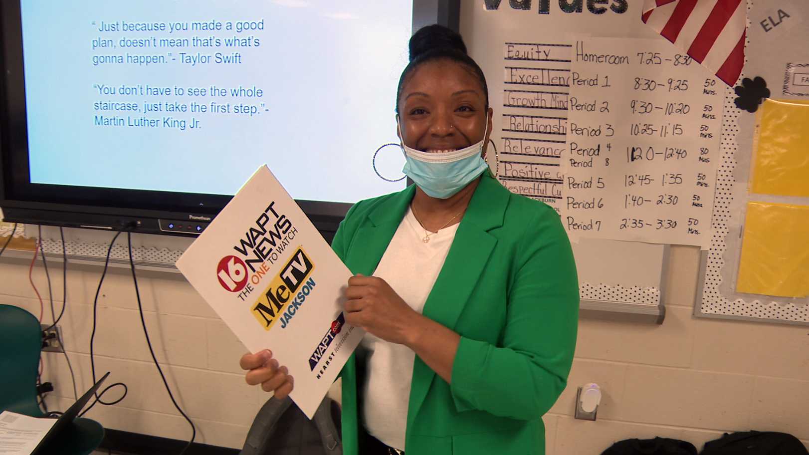Blackburn Middle School teacher surprised with Alyce Clarke Award