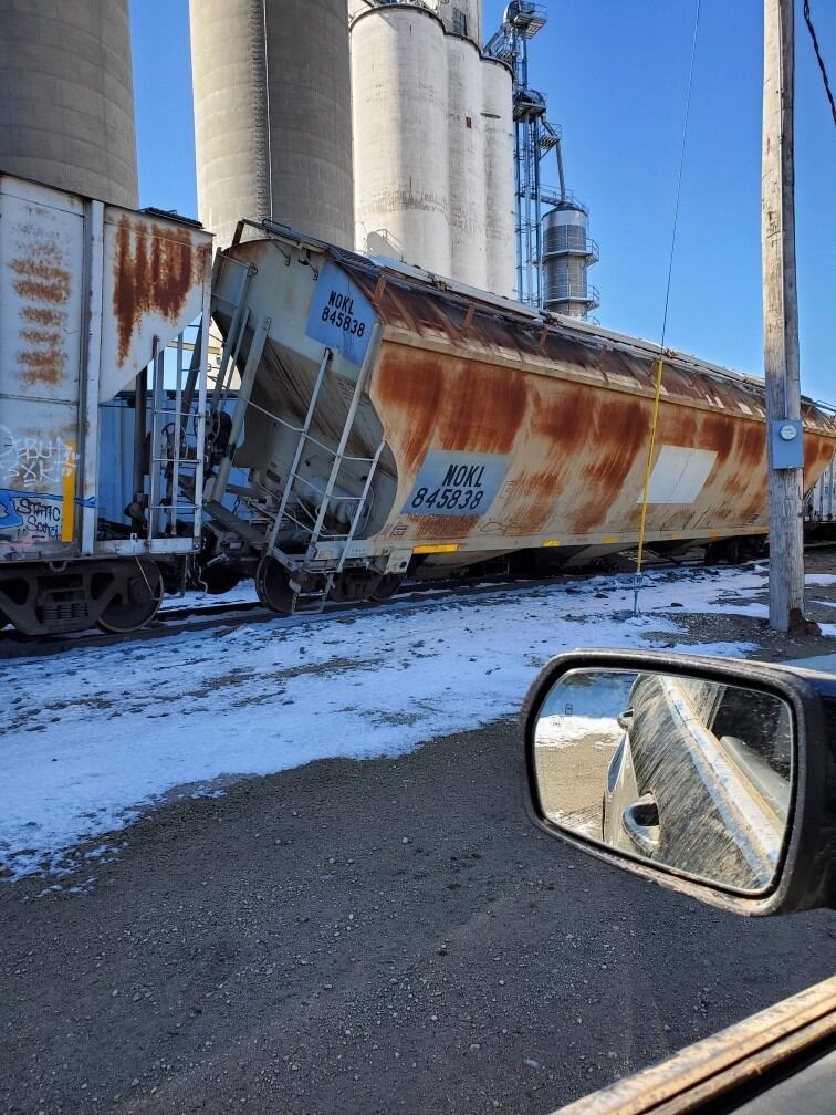 Train derailment in Osborne County shuts down highway