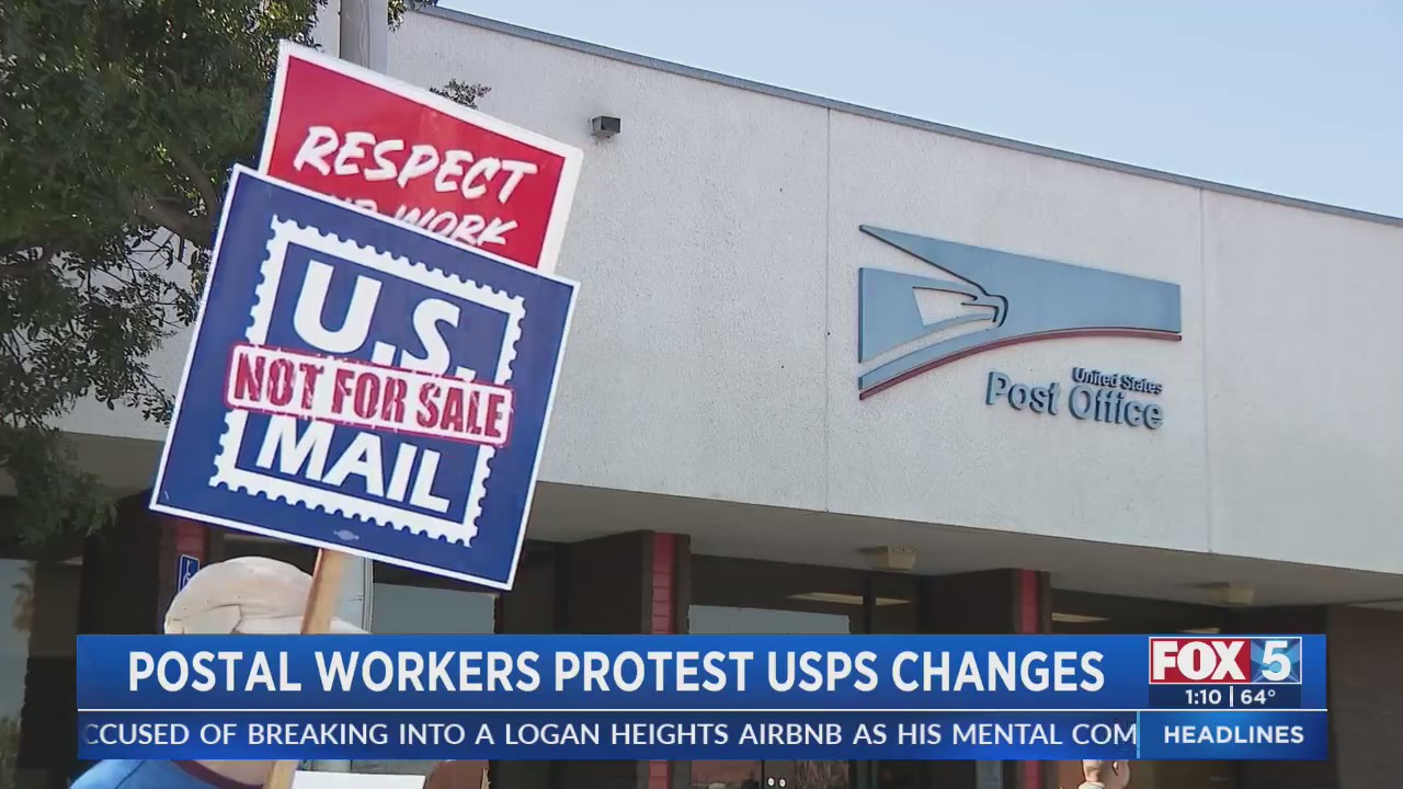 Postal workers protest USPS changes