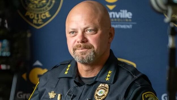 Greenville Police Chief Ted Sauls speaks on retirement