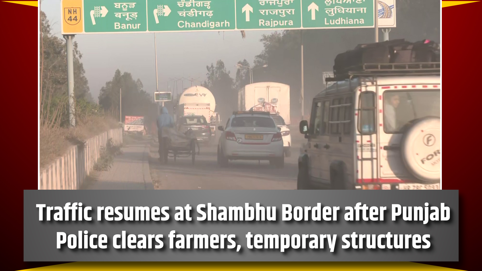 Traffic resumes at Shambhu Border after Punjab Police clears farmers ...