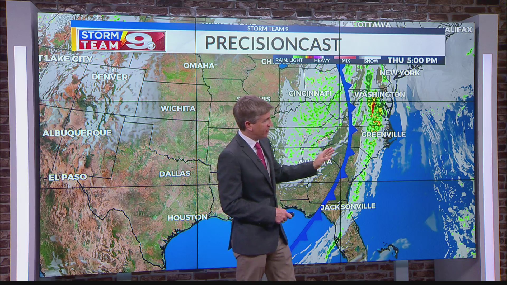 Cold front brings storms