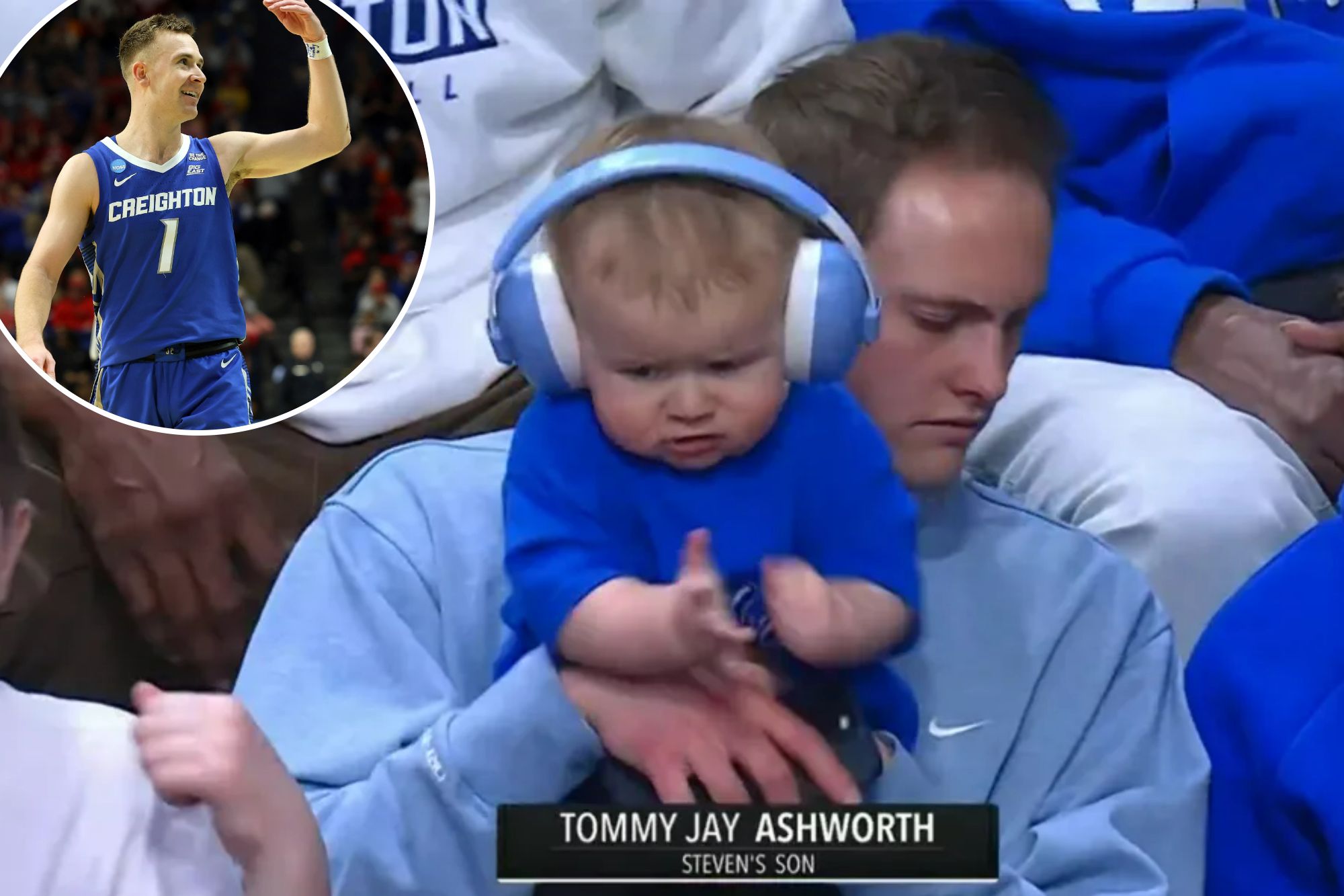 Creighton star Steven Ashworth’s 9-month-old soon cheers him on at ...