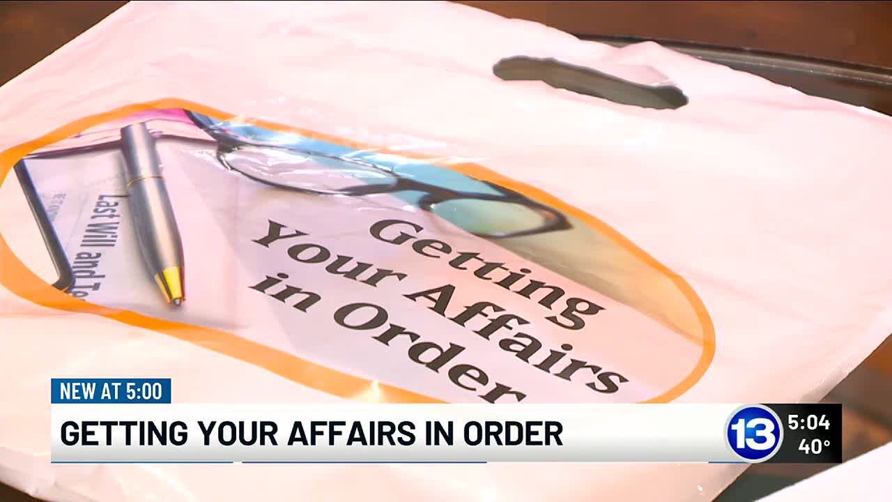 Area Office on Aging to hold “Getting Your Affairs in Order” workshop