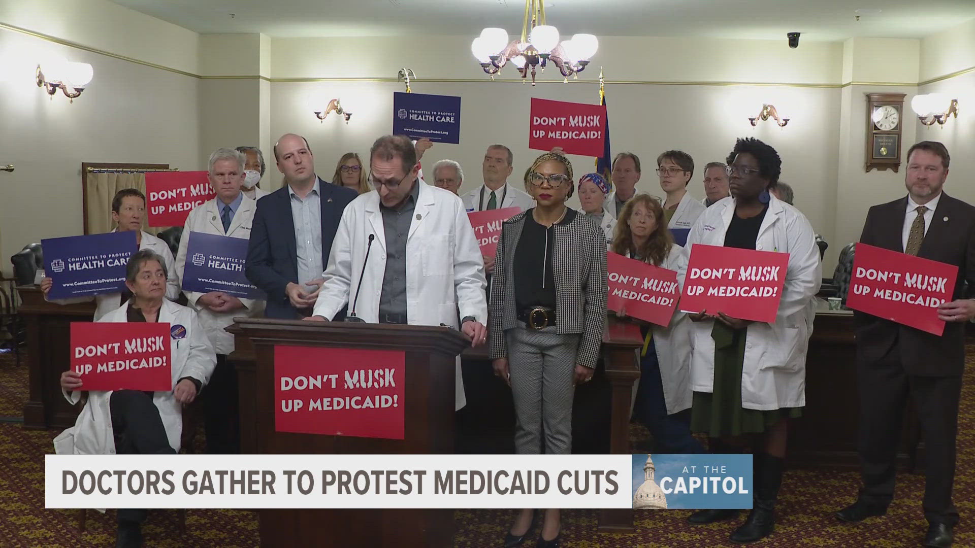 Doctors gather to protest recent cuts to Medicaid