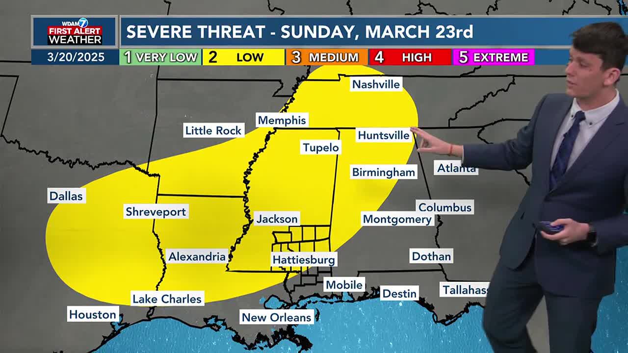 First day of astronomical Spring, Strong storms possible Sunday night