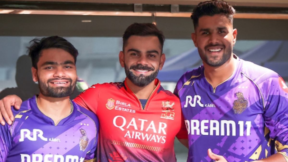 IN PICS: Virat Kohli Poses With Rinku Singh, Harshit Rana Ahead Of RCB ...