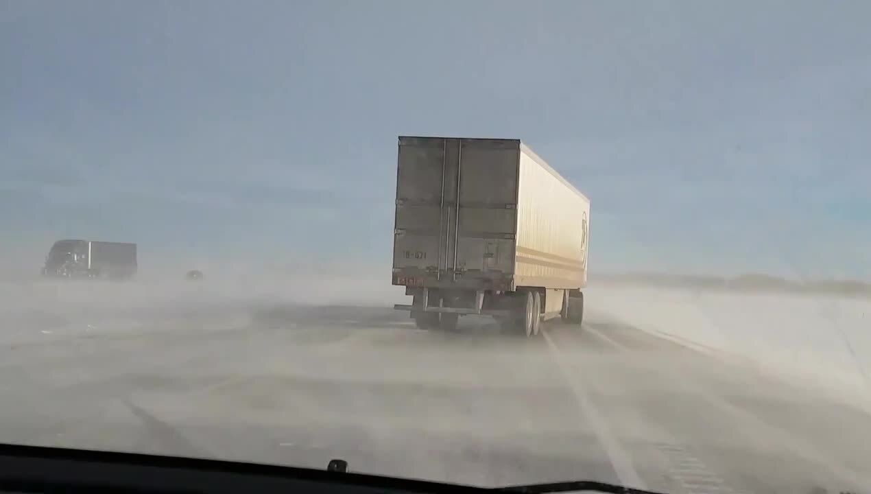 Semi Truck on Icy Roads