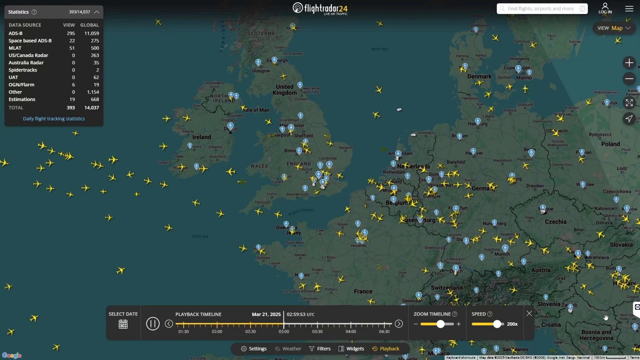Heathrow chiuso fino alla mezzanotte: la mappa degli aerei deviati su Flight Radar