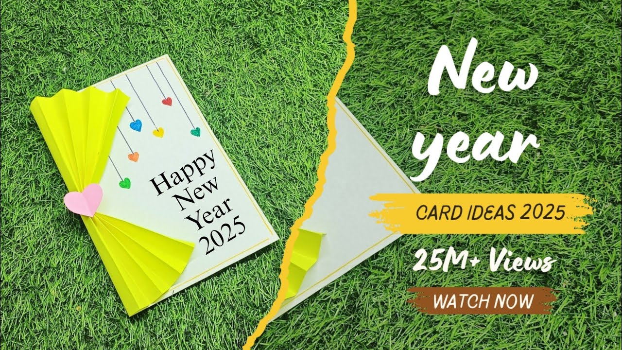 Simple New Year Card Making – Easy & Beautiful Greeting Card Ideas 🎉
