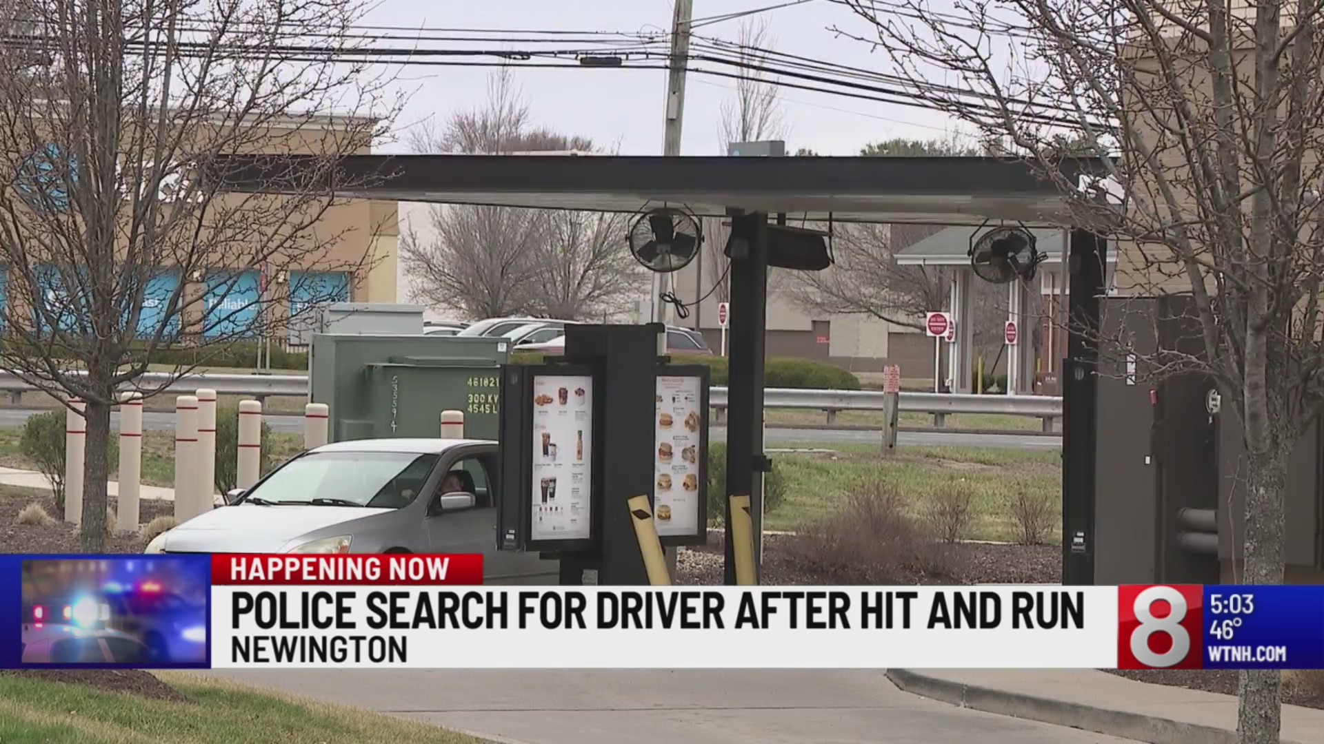 Newington PD searching for driver who struck officer