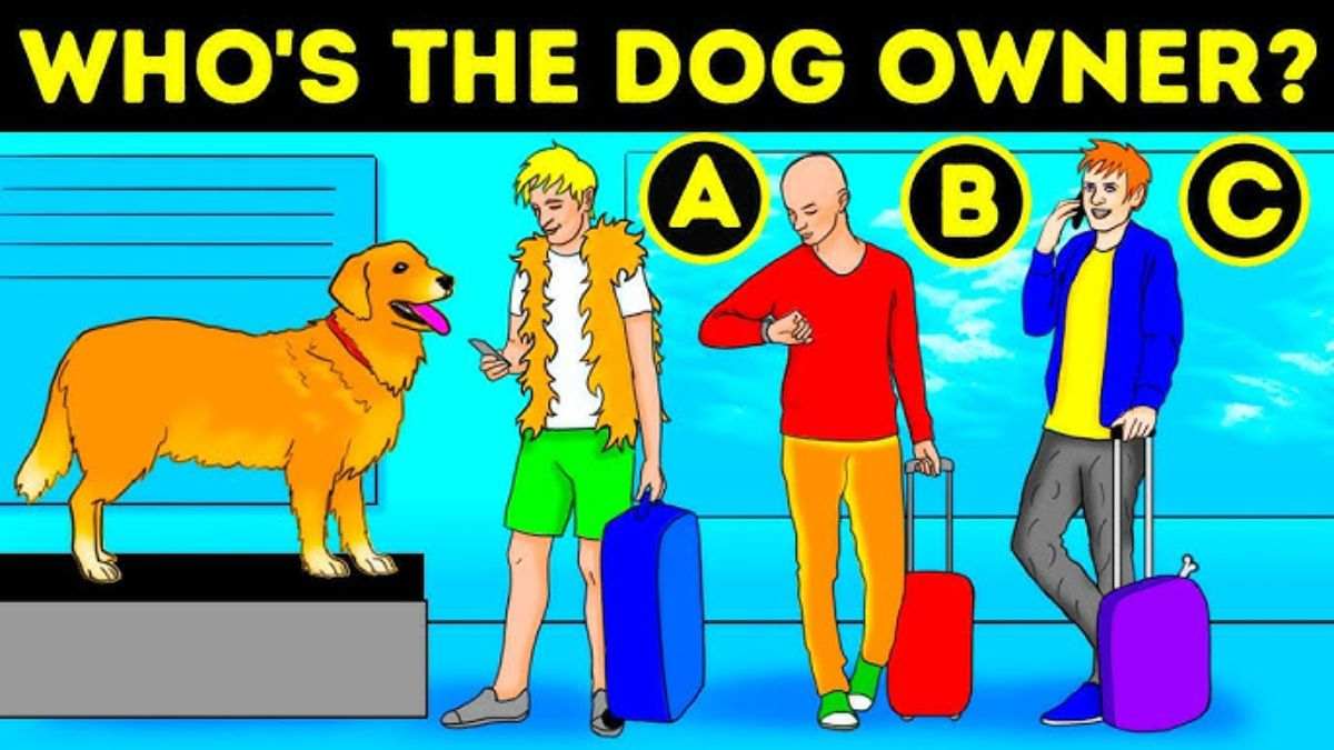 Brain Teaser IQ Test: Spot Who Is The Dog's Owner? Only 1% Answer ...