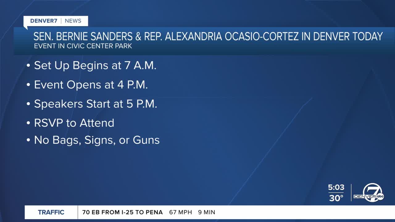 Bernie Sanders, AOC in Denver for 'The Fighting the Oligarchy Tour'