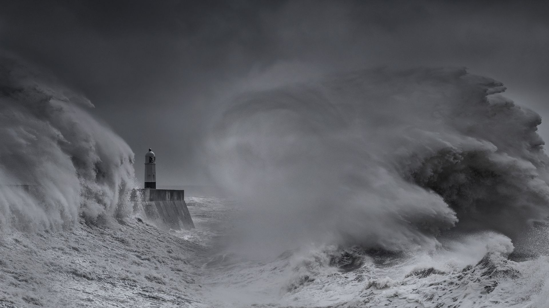 "The wind was ferocious and the sea spray was relentless, making it ...
