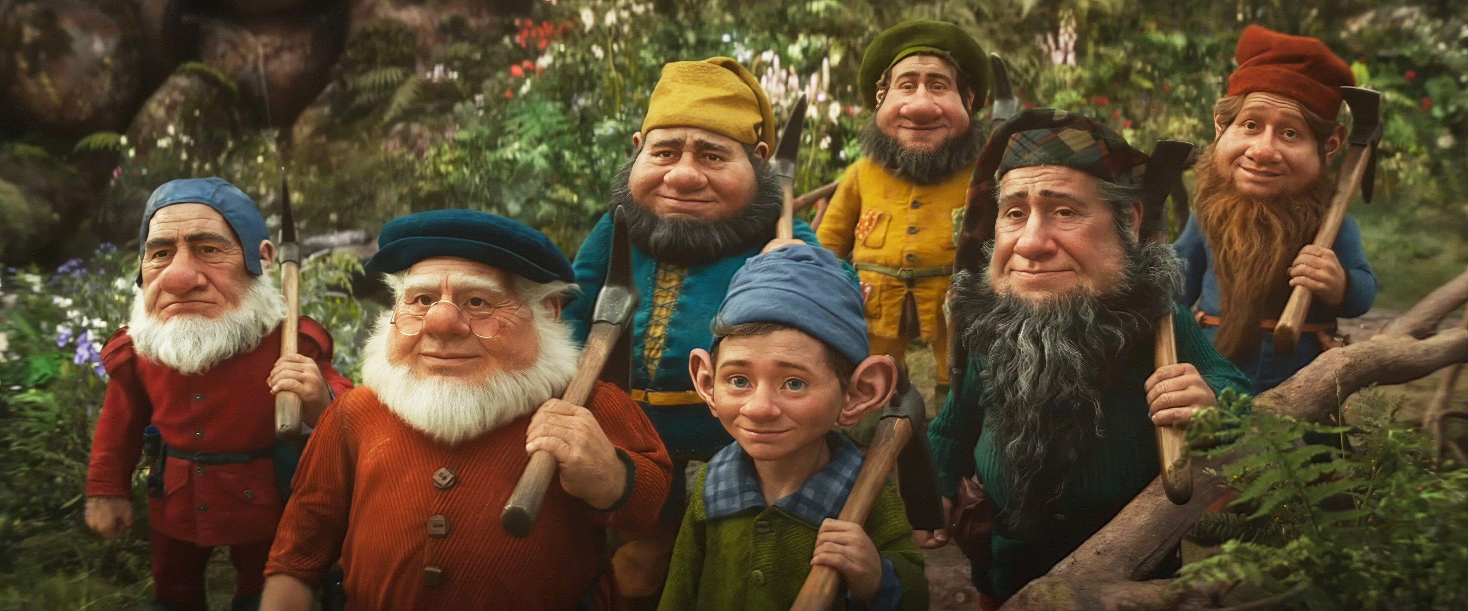 Why are the seven dwarfs CGI in the Snow White remake?
