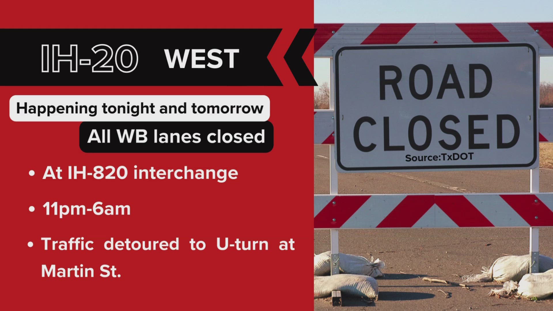 Major I-20 closure happening in North Texas this weekend