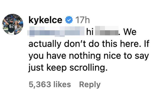 Kylie Kelce Tells Troll to 'Keep Scrolling' After Comment Over Michelle ...