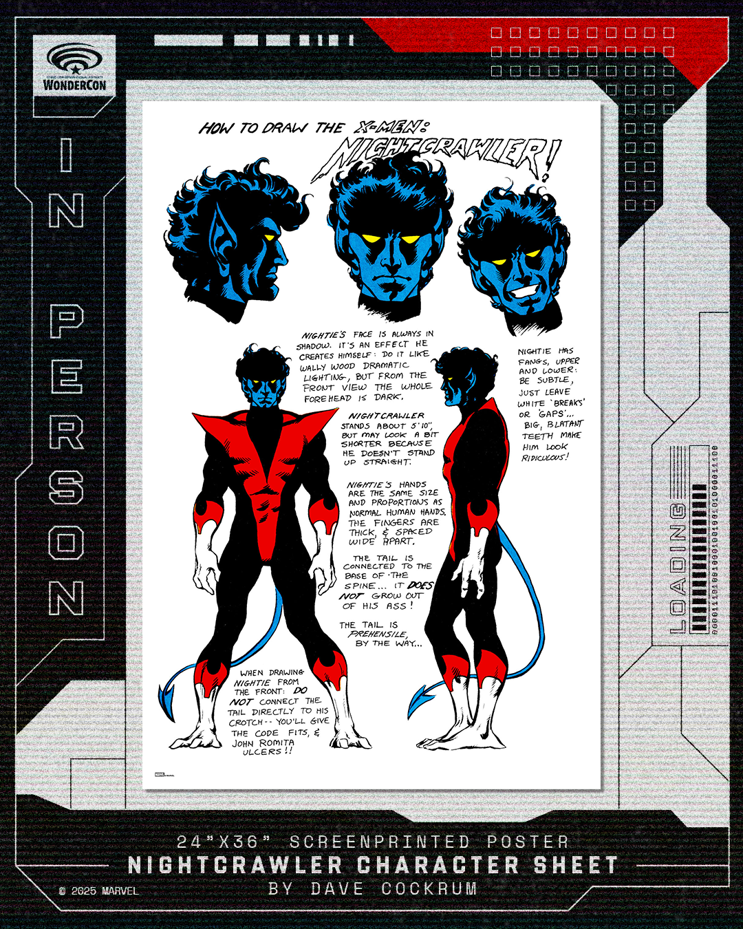 Mondo's Nightcrawler Character Sheet Poster Gallery