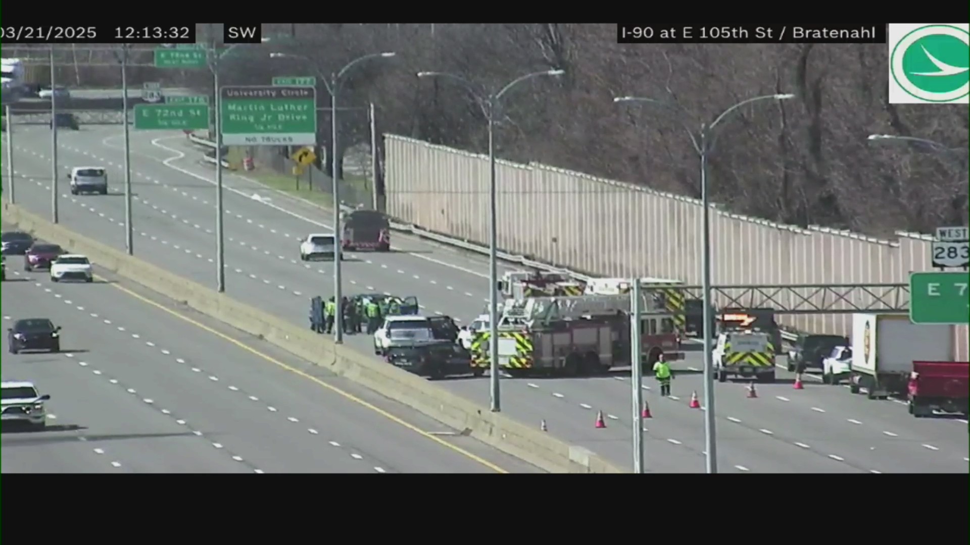 VIDEO: Part of I-90 closed for Friday crash